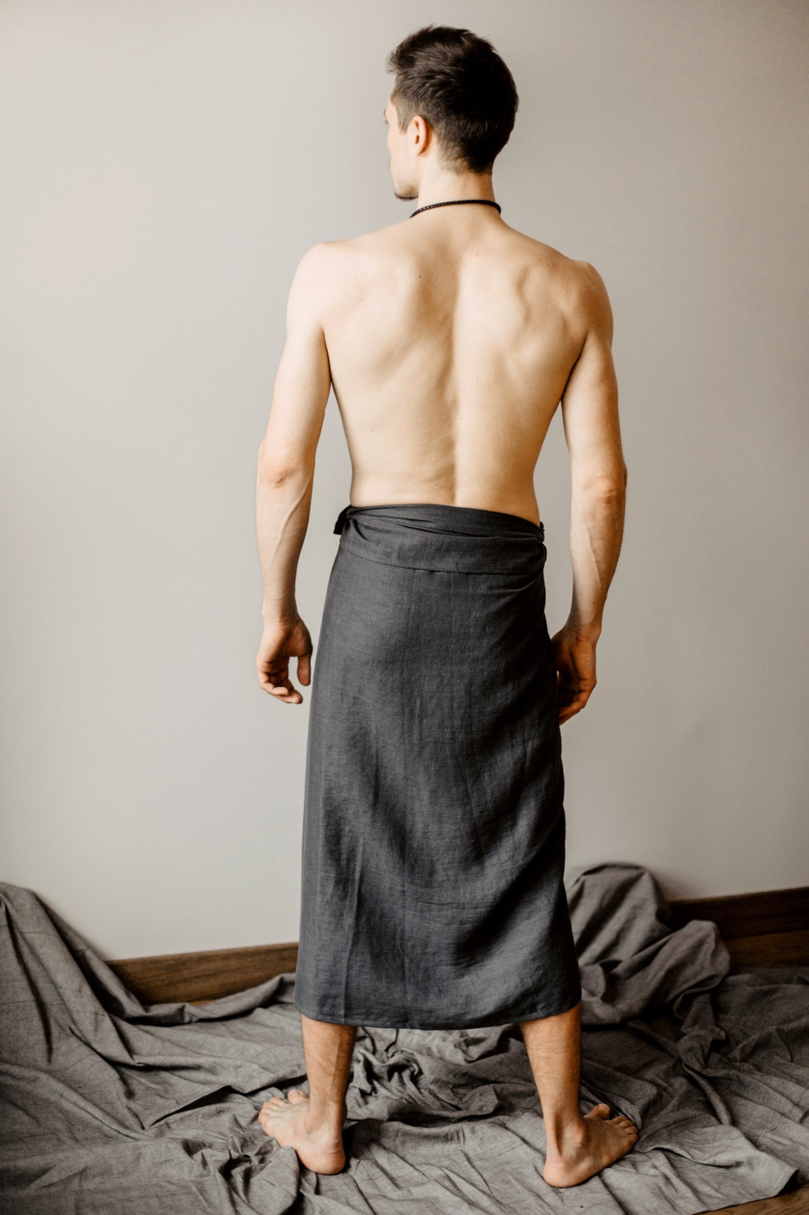 Longyi Mens Linen - Sarong Linen Dhoti - Indian Pants - Pareo ...