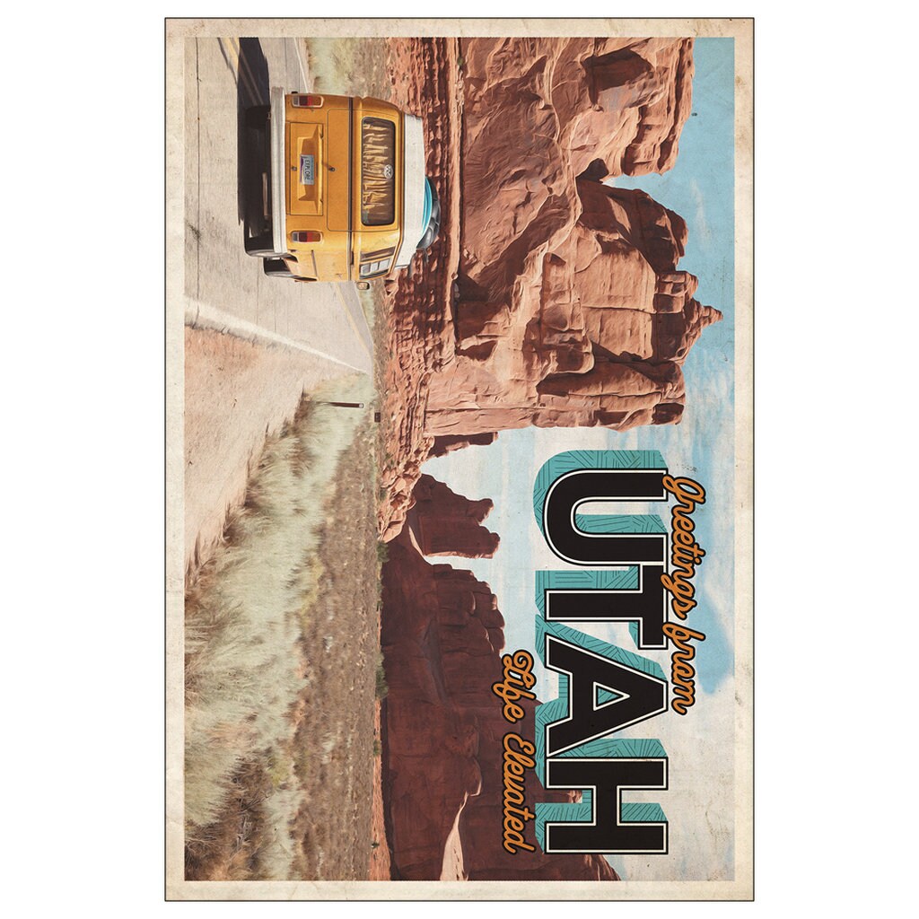Vintage Style Postcard Greetings From Utah - Etsy