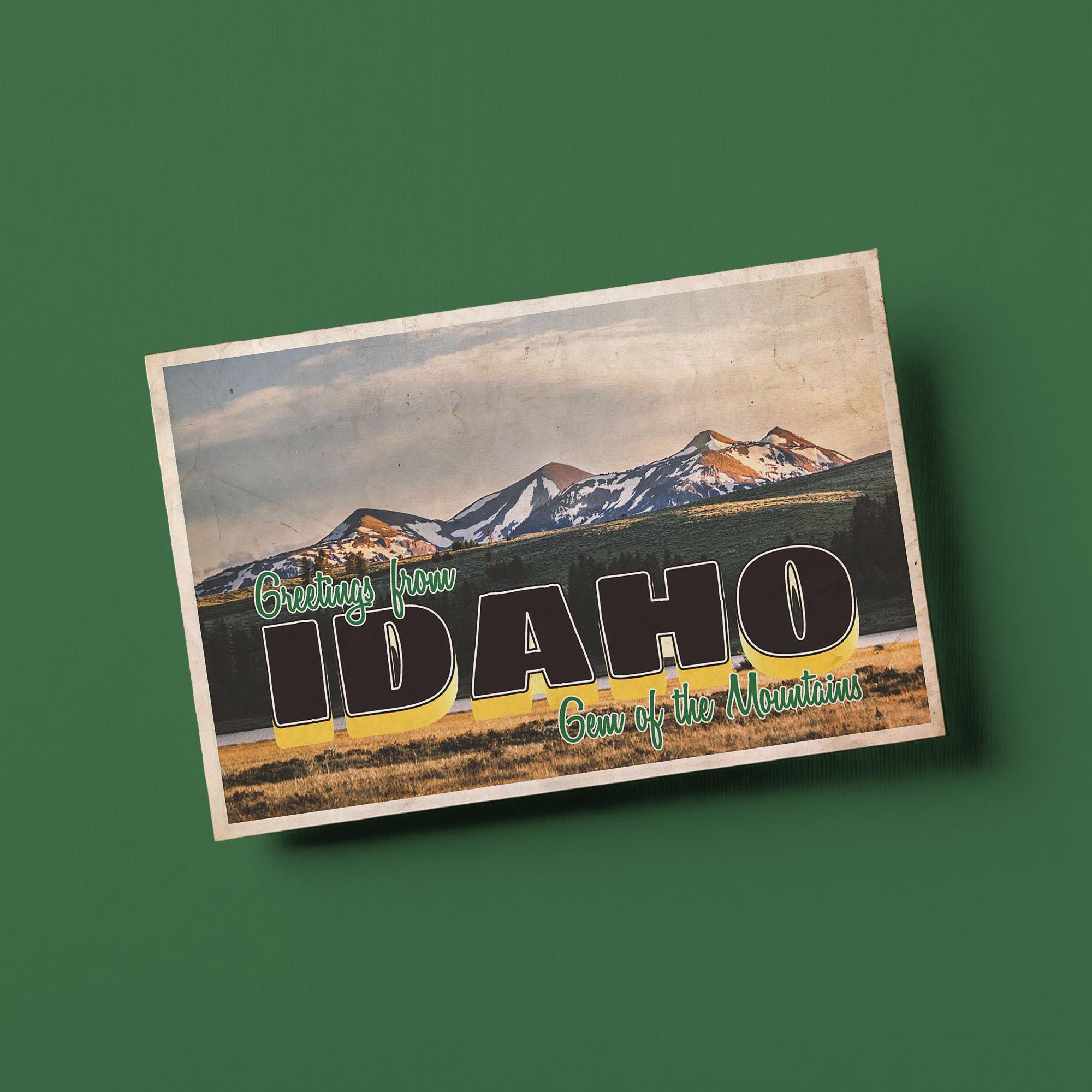 Vintage Style Postcard – Greetings From Idaho - Etsy