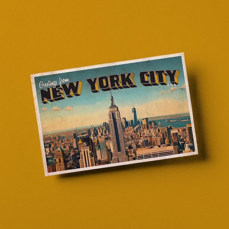 Big Letter Postcards - Etsy