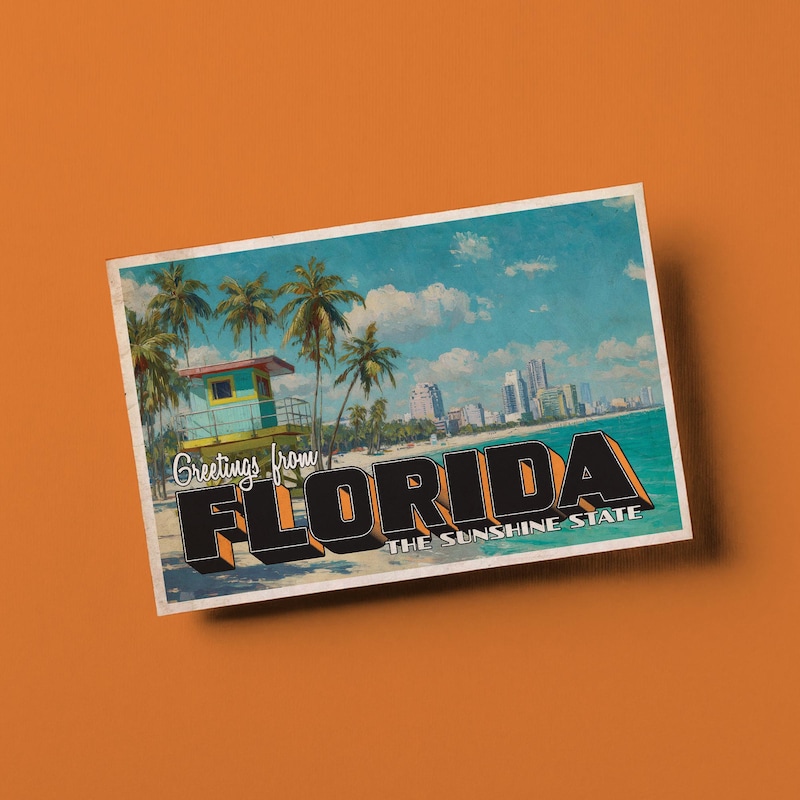 Florida Postcards - Etsy