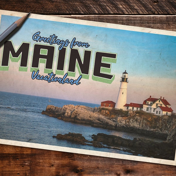 Maine Postcards - Etsy