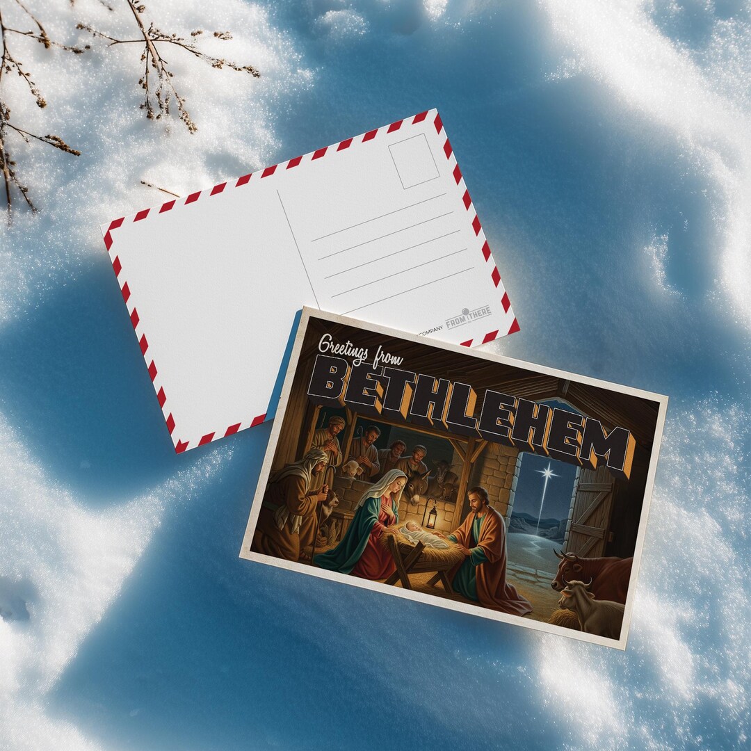 Bethlehem Postcard - Vintage Style Christmas Card - the Perfect Holiday ...