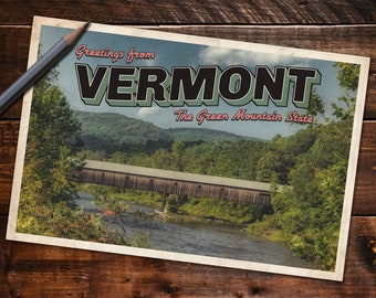 Vermont Postcard | Etsy
