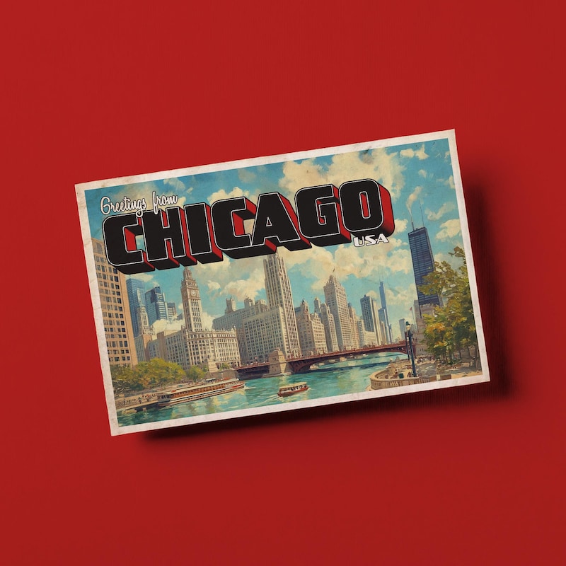 Chicago Postcard - Etsy