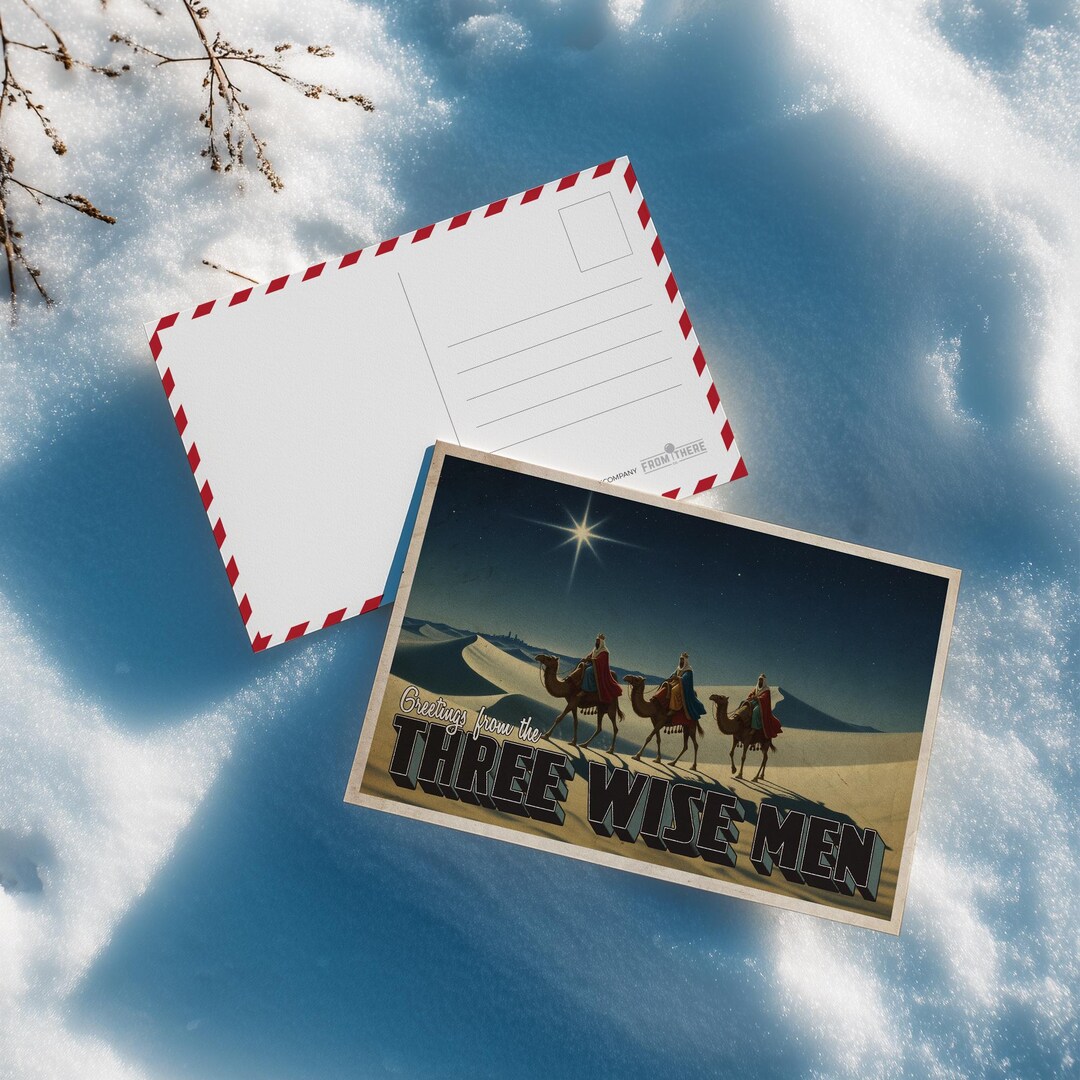 Three Wise Men Postcard - Vintage Style Christmas Card - the Perfect ...