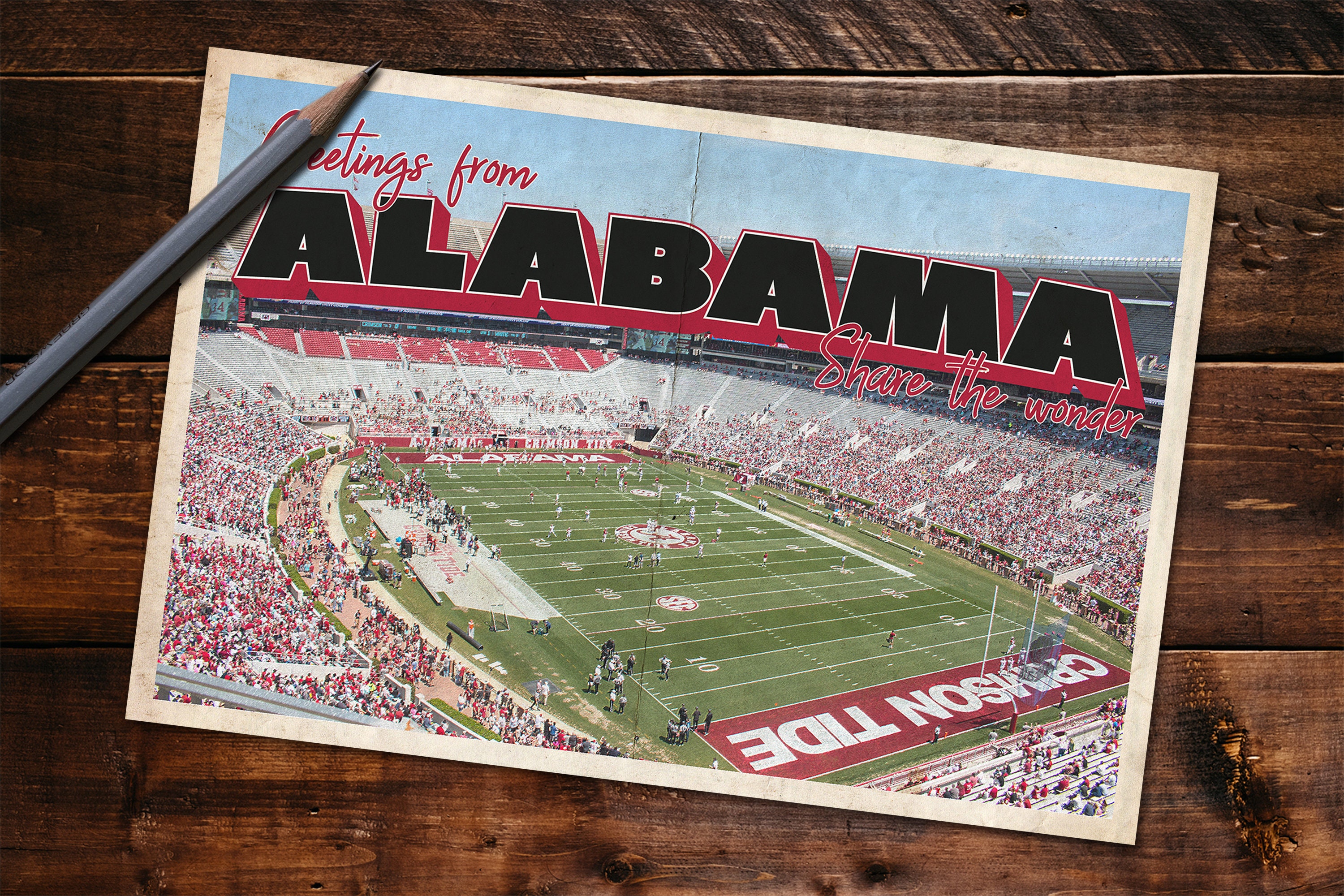 Vintage Style Postcard Greetings From Alabama - Etsy