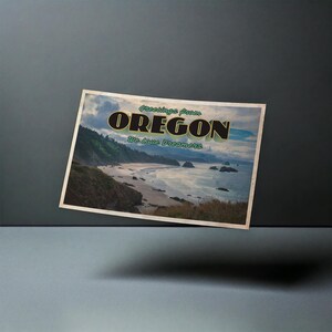 Vintage Style Postcard – Greetings From Oregon - Etsy