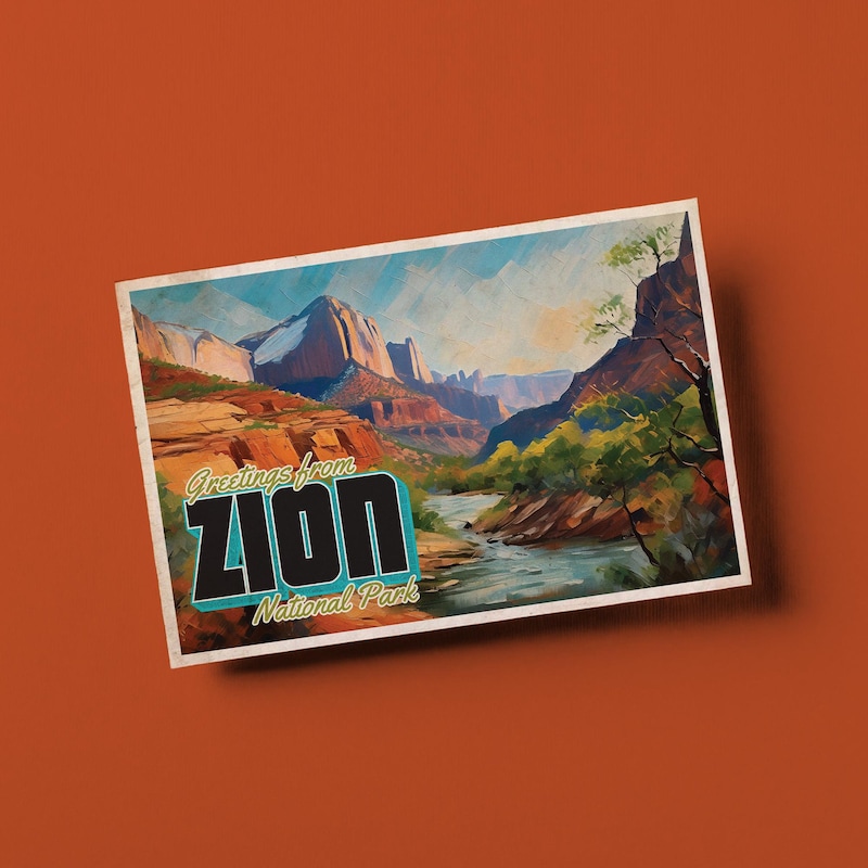 Vintage Zion Postcard - Etsy