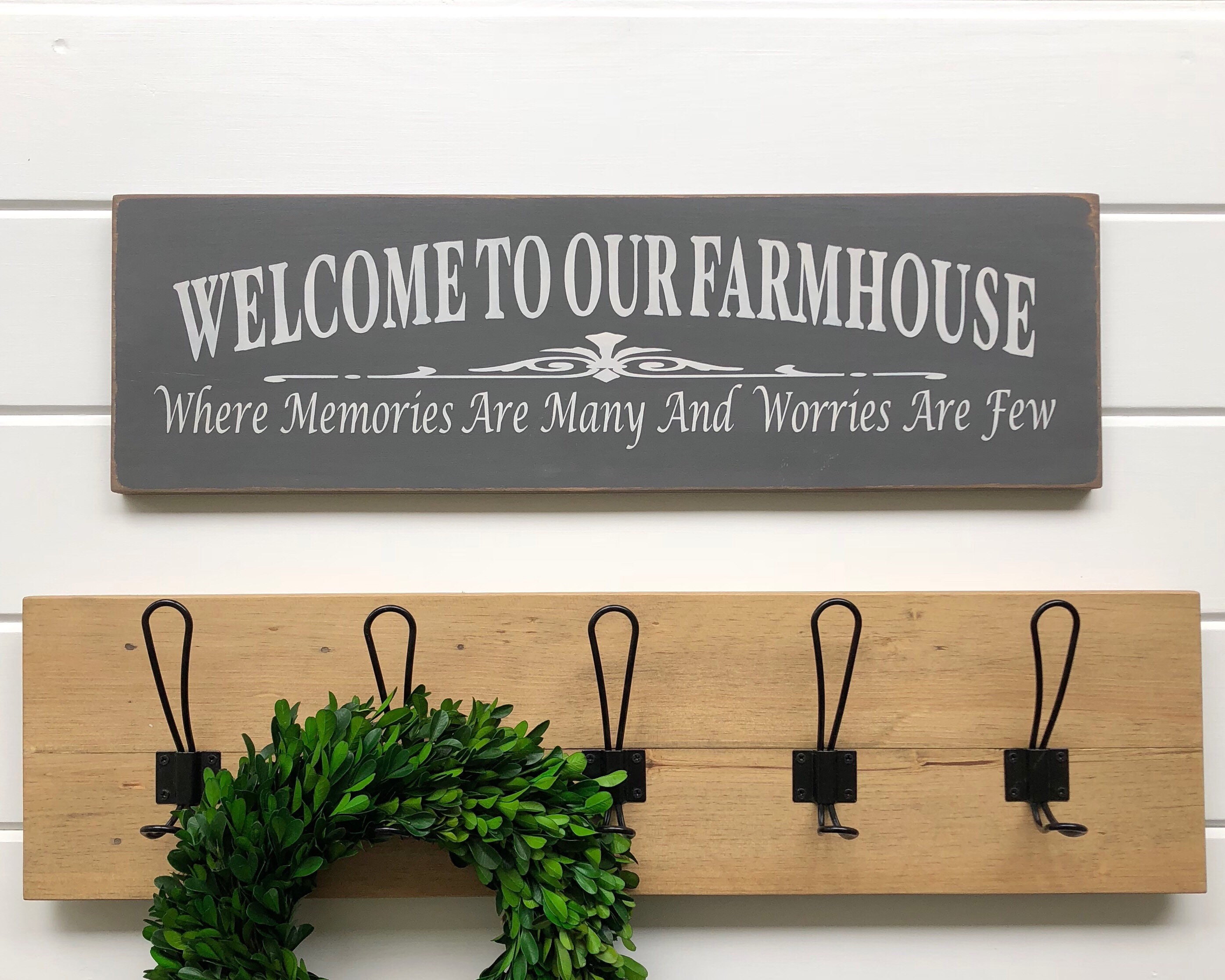 Welcome To Our Farmhouse Wood Sign Wood Welcome Sign Porch | Etsy