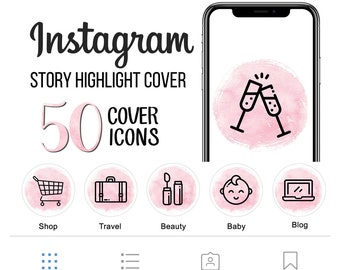 Teacher Instagram Story Highlight Covers Blush Pink and Black - Etsy