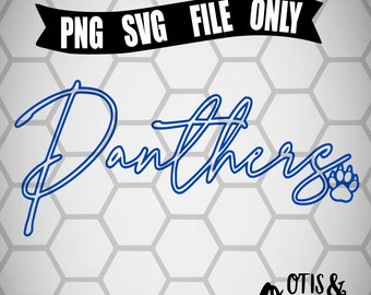 Panthers Svg Panthers Png Heart School Mascot Mascot - Etsy