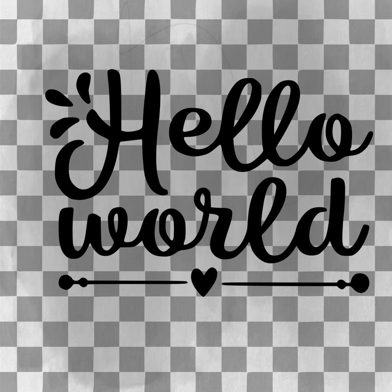 Hello World Baby Girl SVG PNG - Etsy