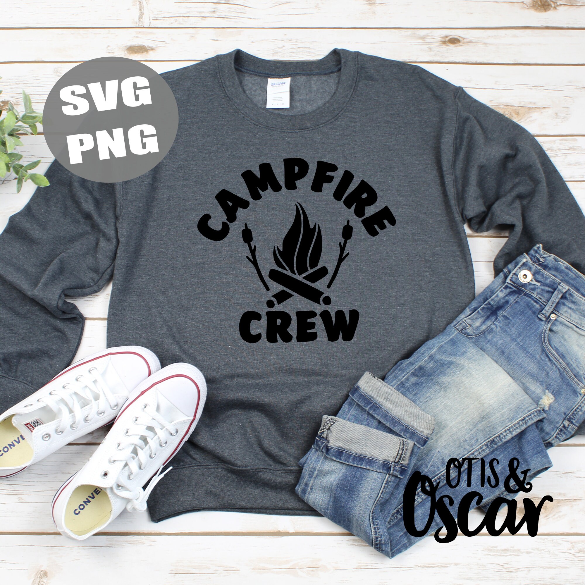 Campfire Crew Camping SVG PNG | Etsy