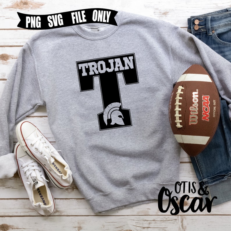 Trojan High School Mascot, Trojan Shirt Design - Etsy