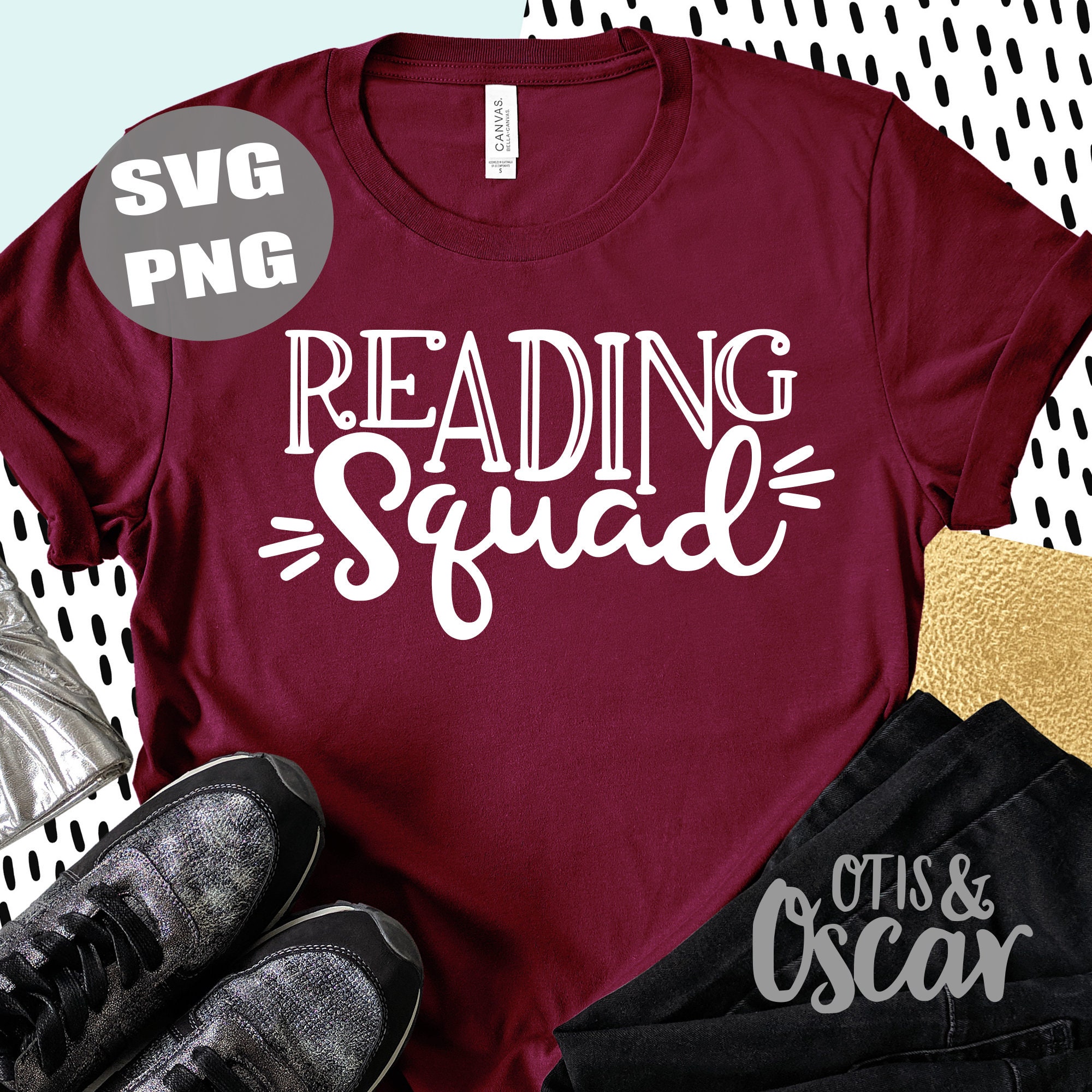 Reading Teacher Gift Reading Squad SVG PNG | Etsy