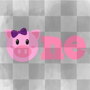 Farm Themed 1st Birthday, Pig First Birthday SVG PNG - Etsy