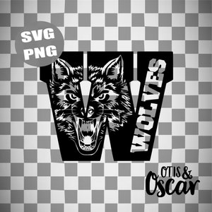 Wolves High School Mascot SVG PNG - Etsy