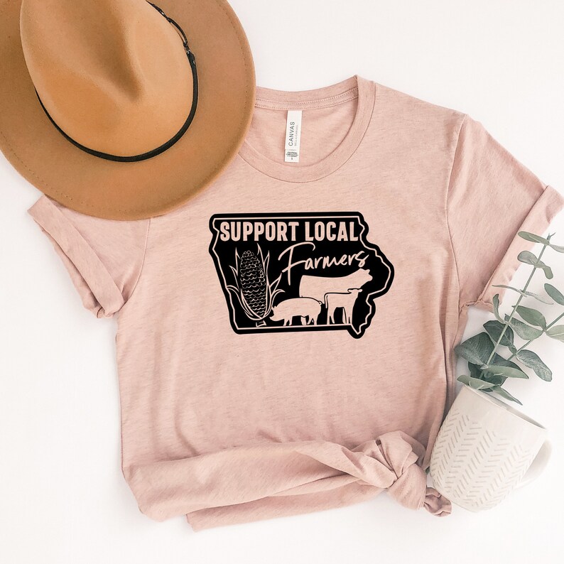 Iowa SVG Support Your Local Farmer PNG - Etsy
