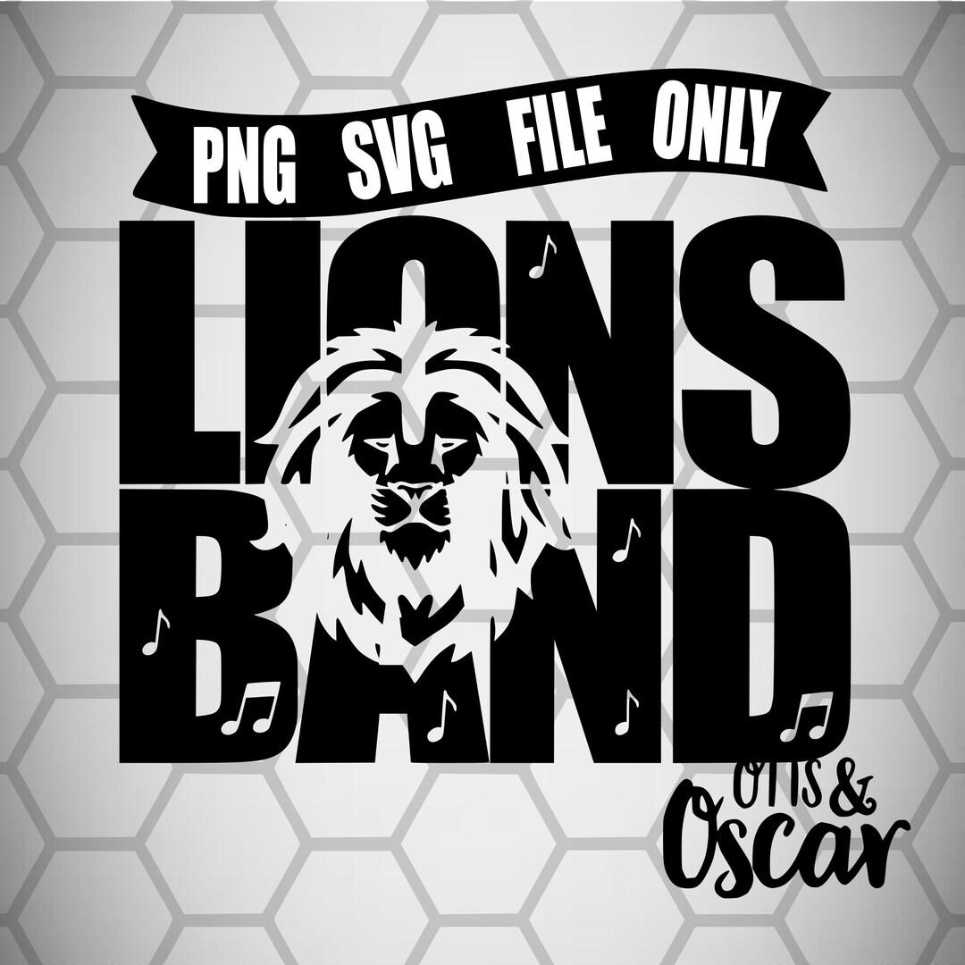 Lion Band SVG, Lions Band PNG - Etsy