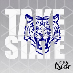Tiger Take State SVG - PNG - Etsy