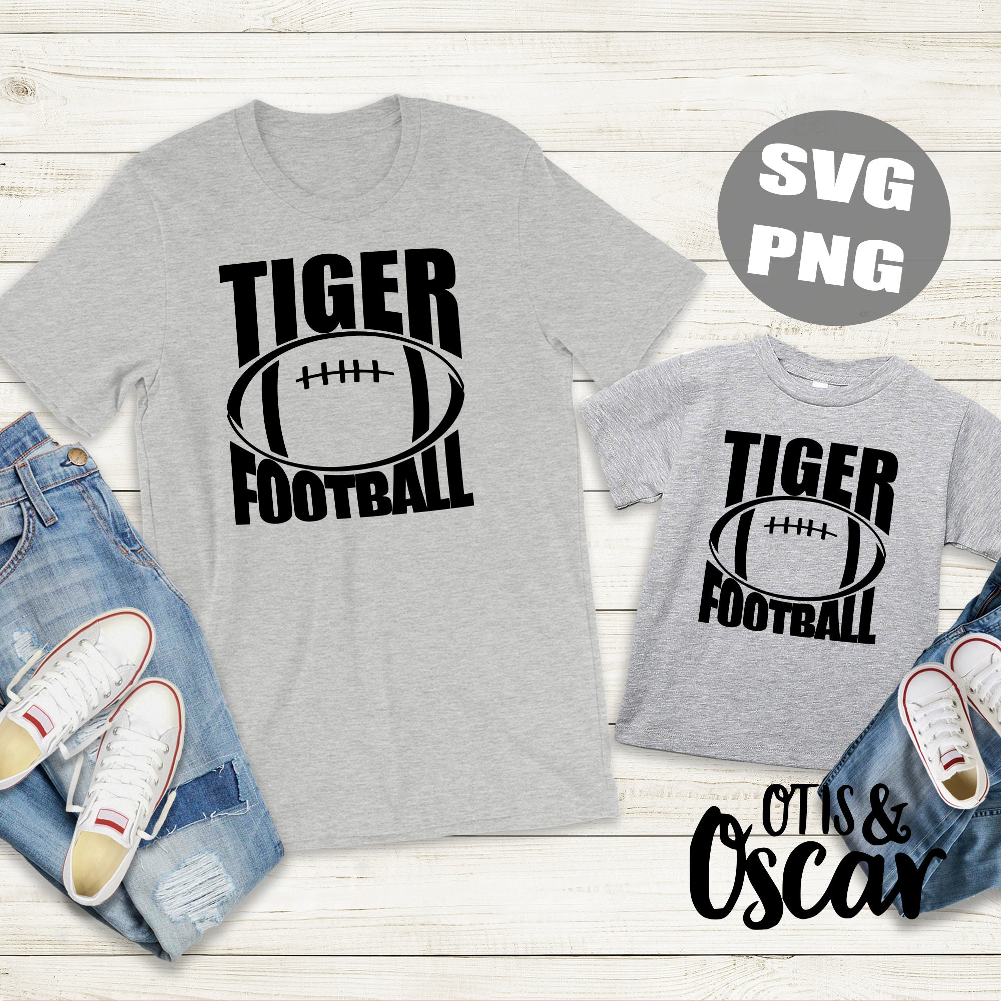 Tiger Football SVG PNG | Etsy