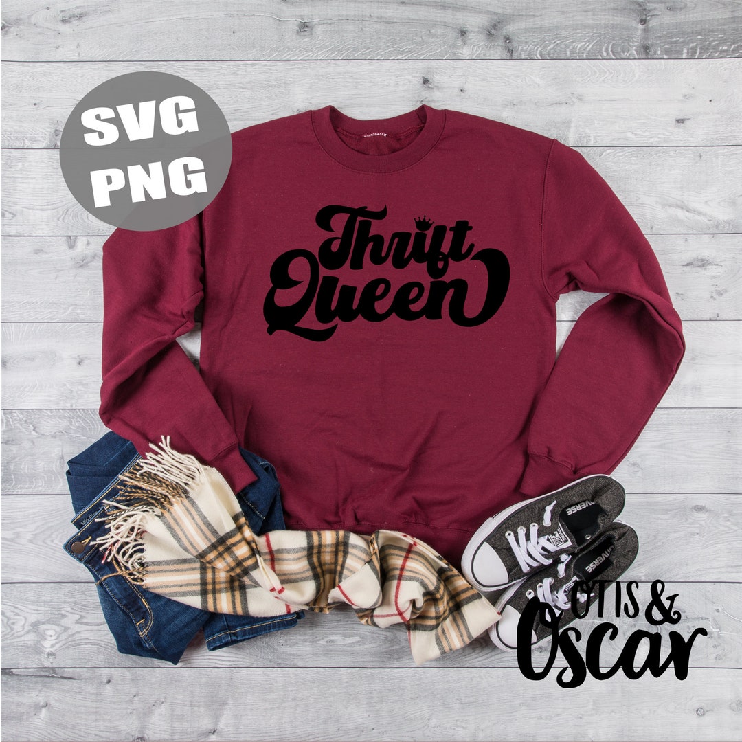 Thrift Queen SVG PNG - Etsy