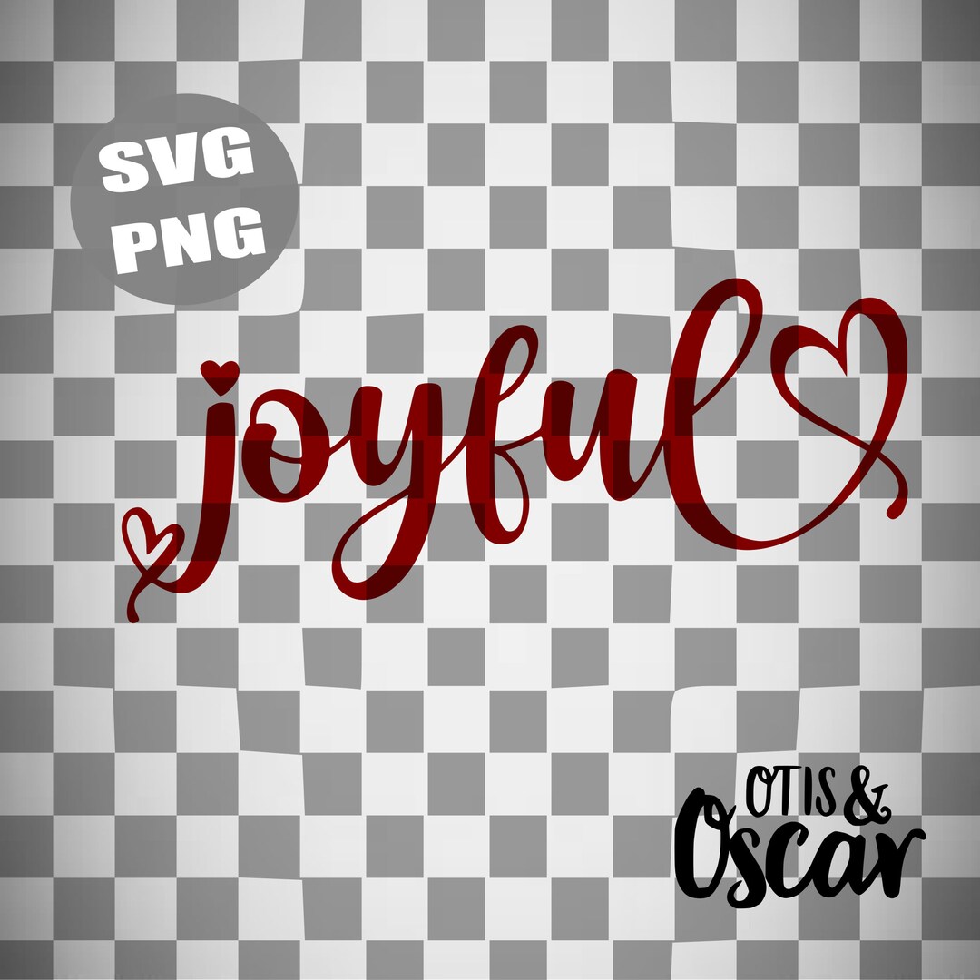 Joyful SVG, Christmas PNG - Etsy