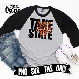 Tiger Take State SVG - PNG - Etsy