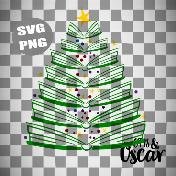 Book Tree SVG Bookmas PNG Teacher Christmas Svg Png | Etsy