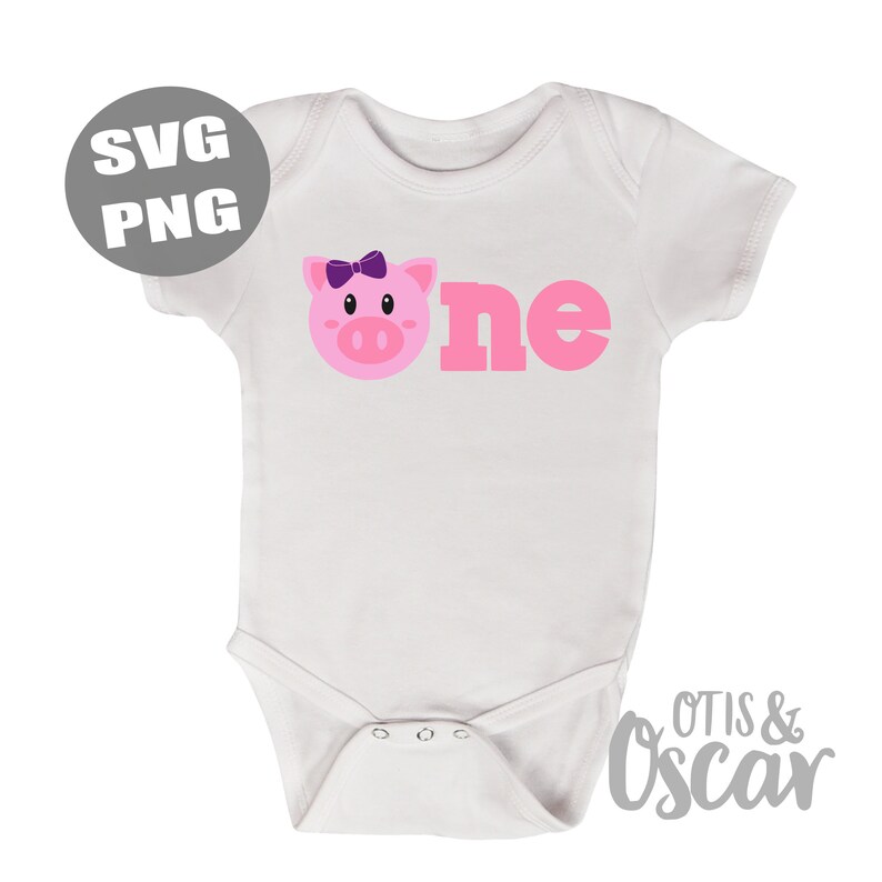 Farm Themed 1st Birthday Pig First Birthday SVG PNG | Etsy