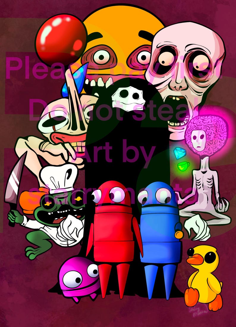 Repo Indie Horror Game Digital Print Ll Robot Repo Monster Mash - Etsy