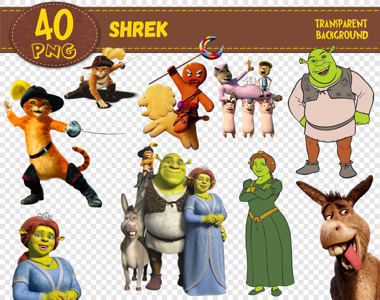 Shrek Clipart Shrek characters Shrek png printable | Etsy Shrek Clipart Shrek characters Shrek png printable | Etsy