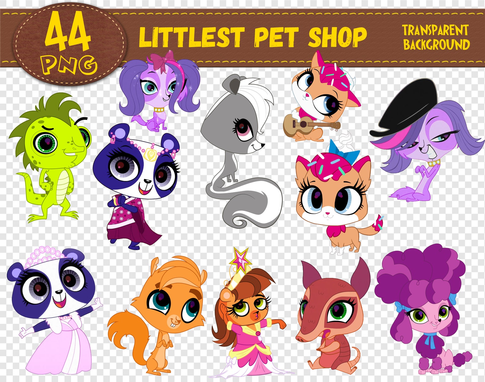 Littlest Pet Shop Clipart Littlest Pet Shop characters | Etsy