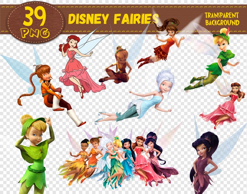 Disney Fairies Clipart Disney Fairies characters Disney | Etsy