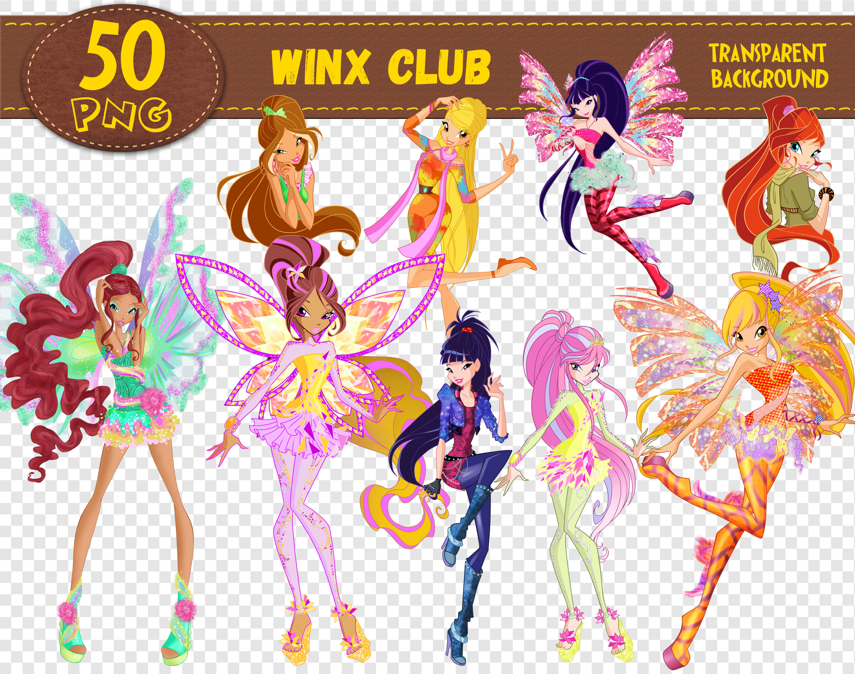Winx club Clipart personajes del club Winx Winx club png | Etsy