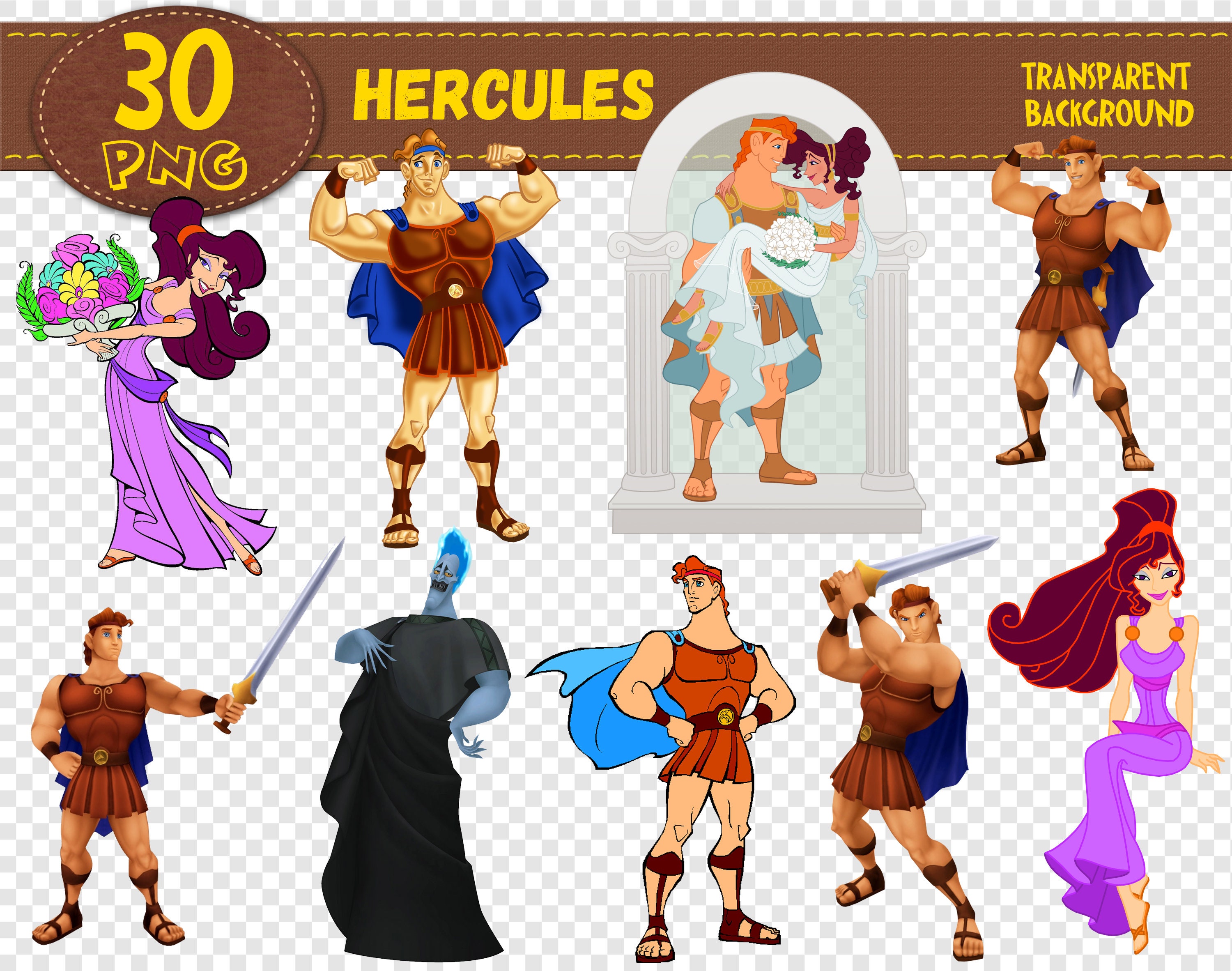 Hércules Clipart personajes de Hércules Hércules png | Etsy