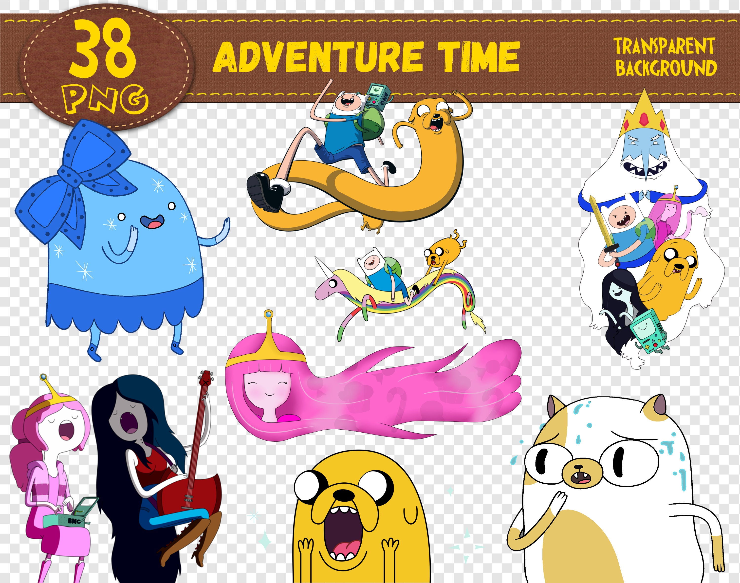 Adventure Time Clipart Adventure Time characters Adventure | Etsy