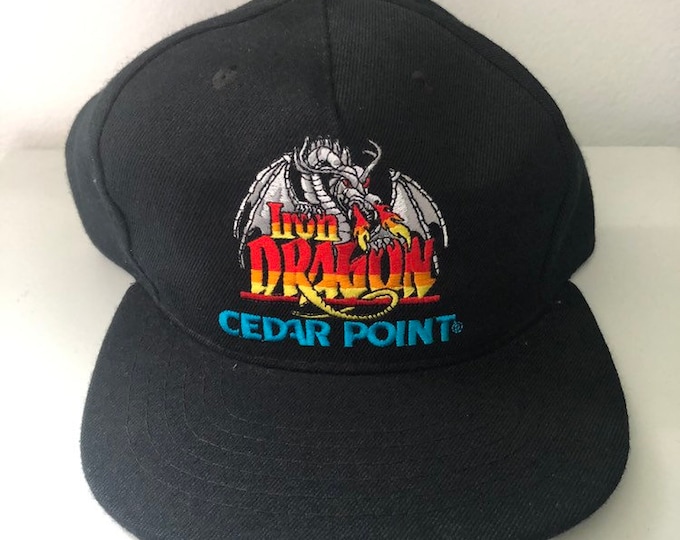 Rare Vintage Iron Dragon Cedar Point Snapback Hat - Etsy