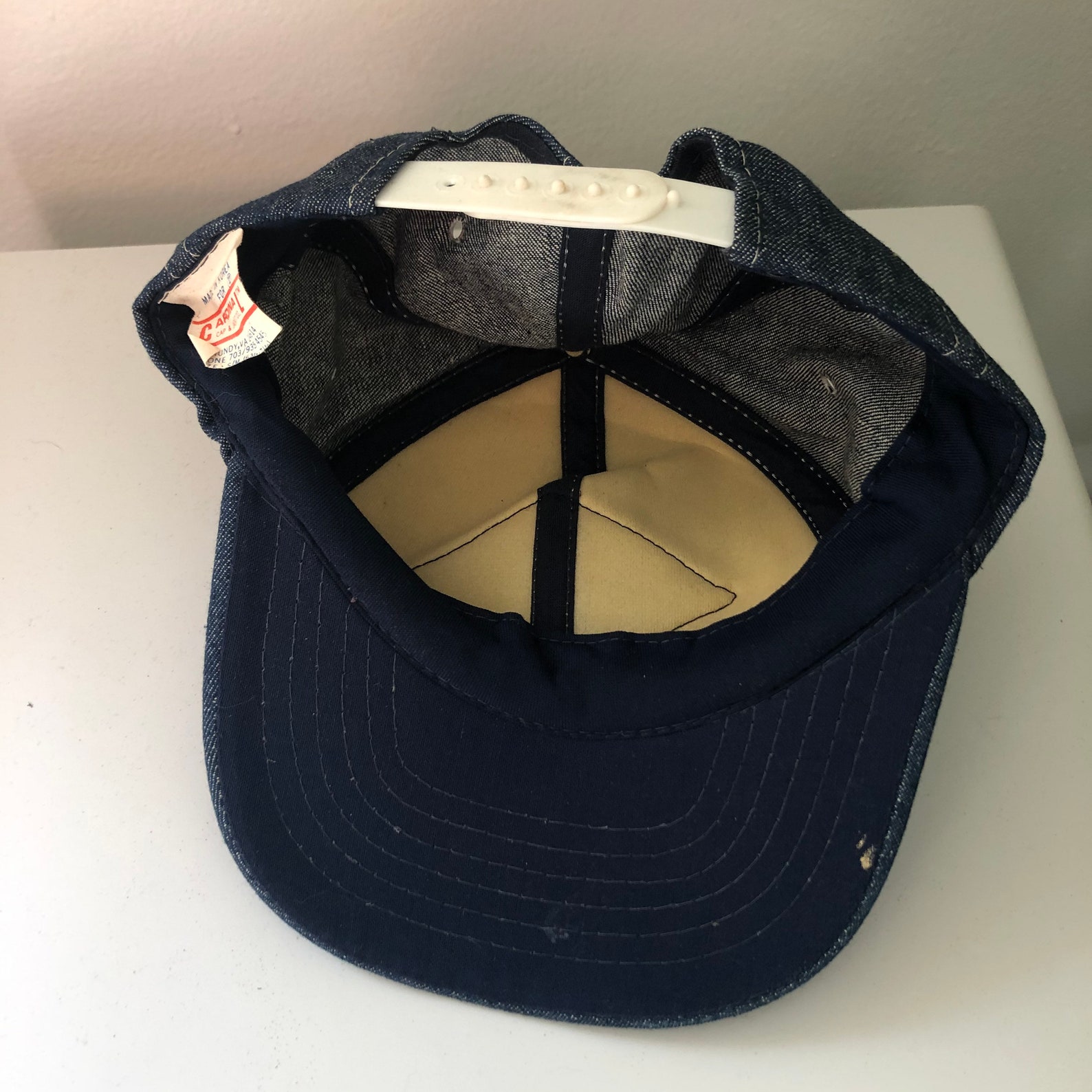 Vintage SPC Denim Snapback Hat - Etsy