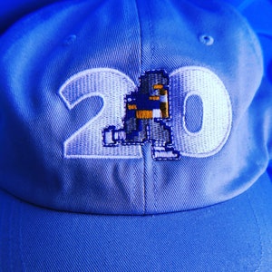 Barry Sanders Tecmo Blue Dad Hat - Etsy