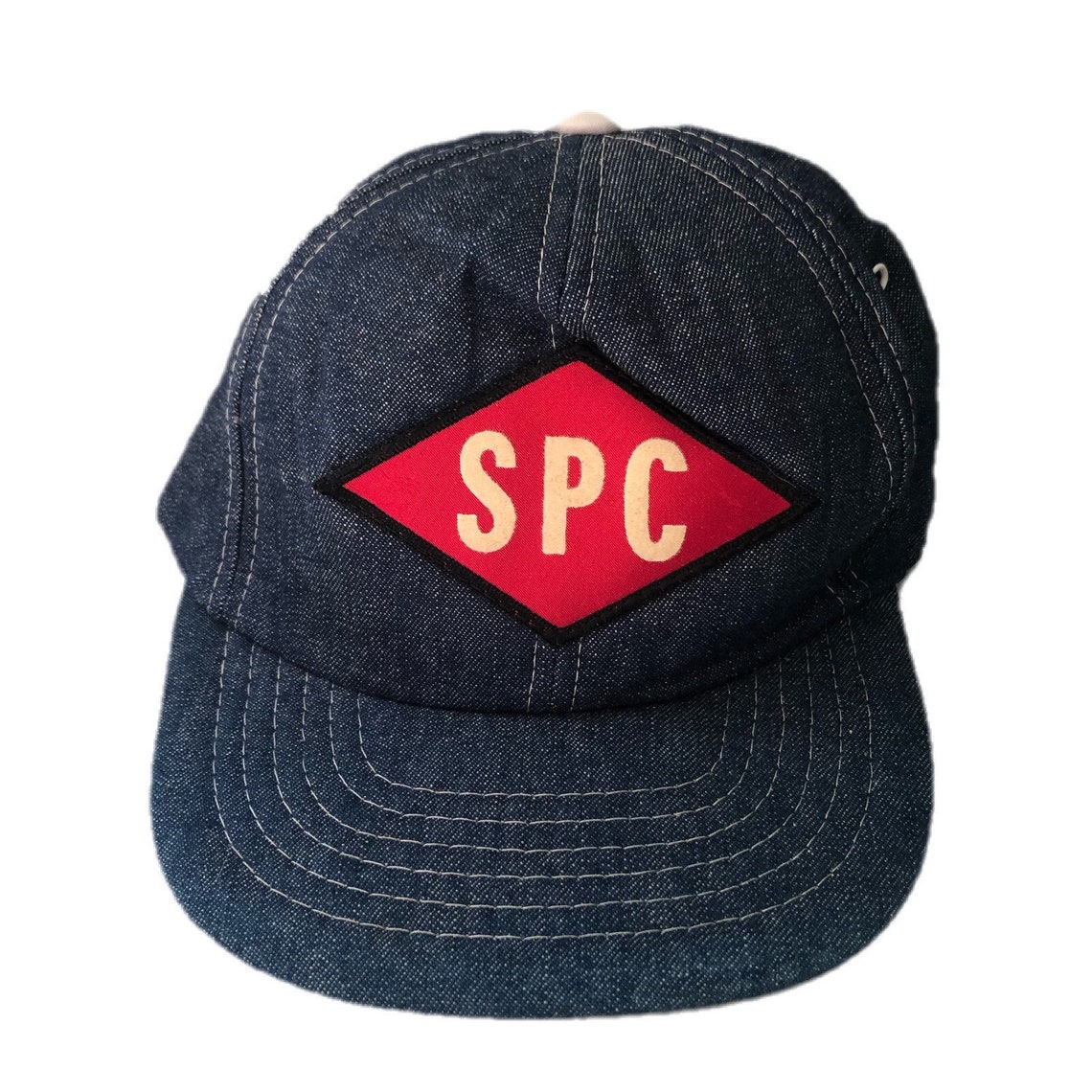 Vintage SPC Denim Snapback Hat - Etsy