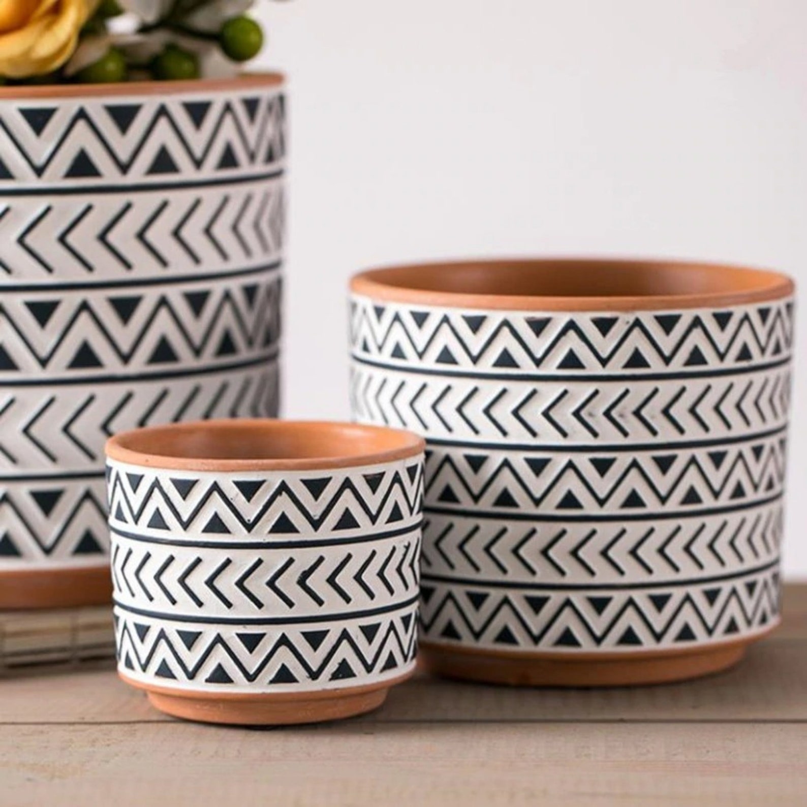 Nordic Ins Ceramic Flower Pot Geometry Round Vases For | Etsy