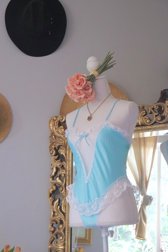 Vintage Lingerie Teddy - 1970s to 1980s - Dead Stock … - Gem