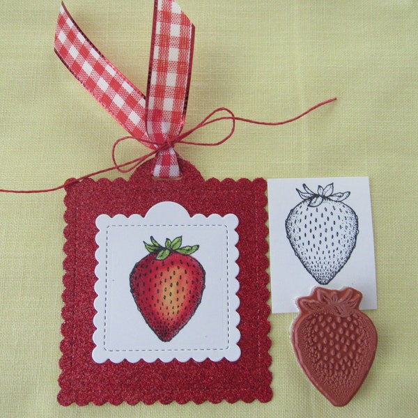 Strawberry Stamp - Etsy