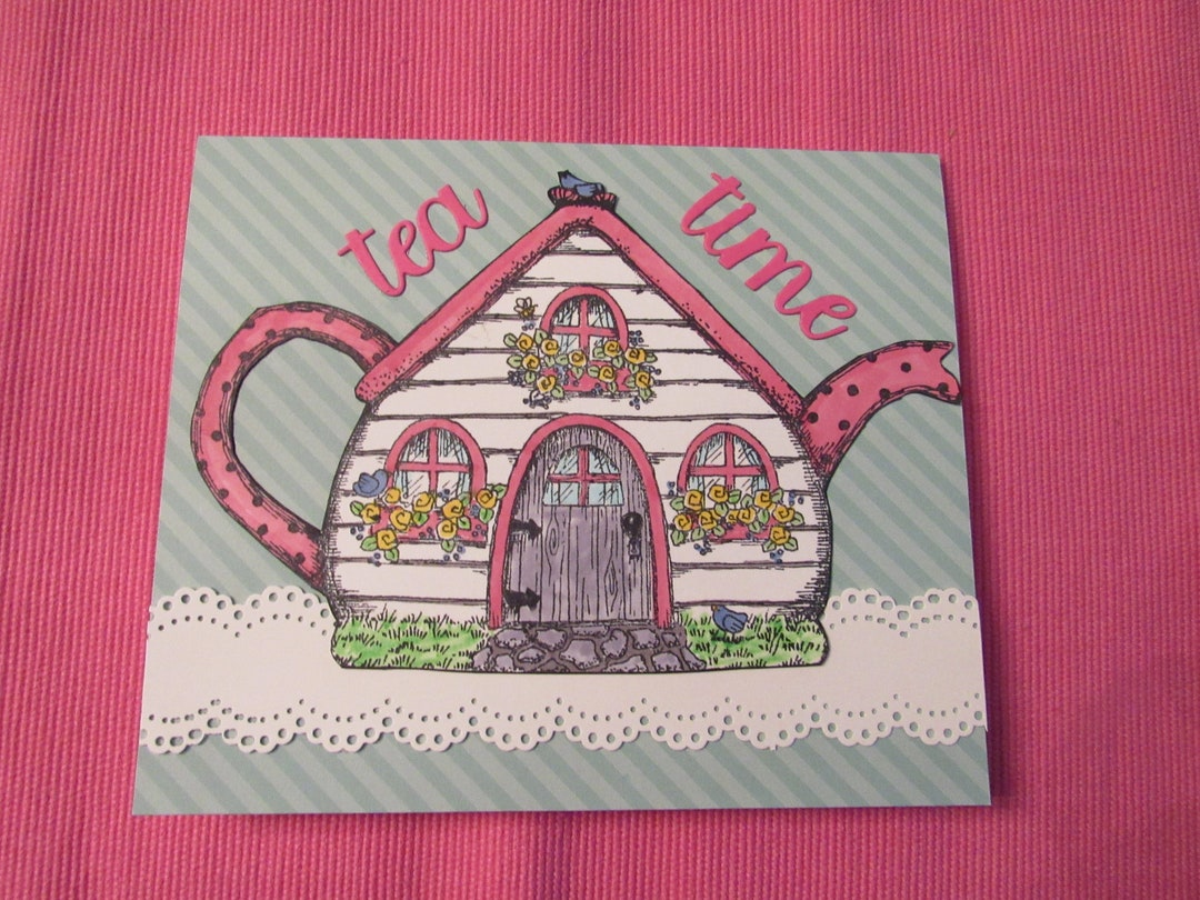 Teapot Rubber Stamp, Outside - Etsy