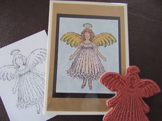 Angel Cling Mounted Rubber Stamp by the Peddler's Pack - Etsy