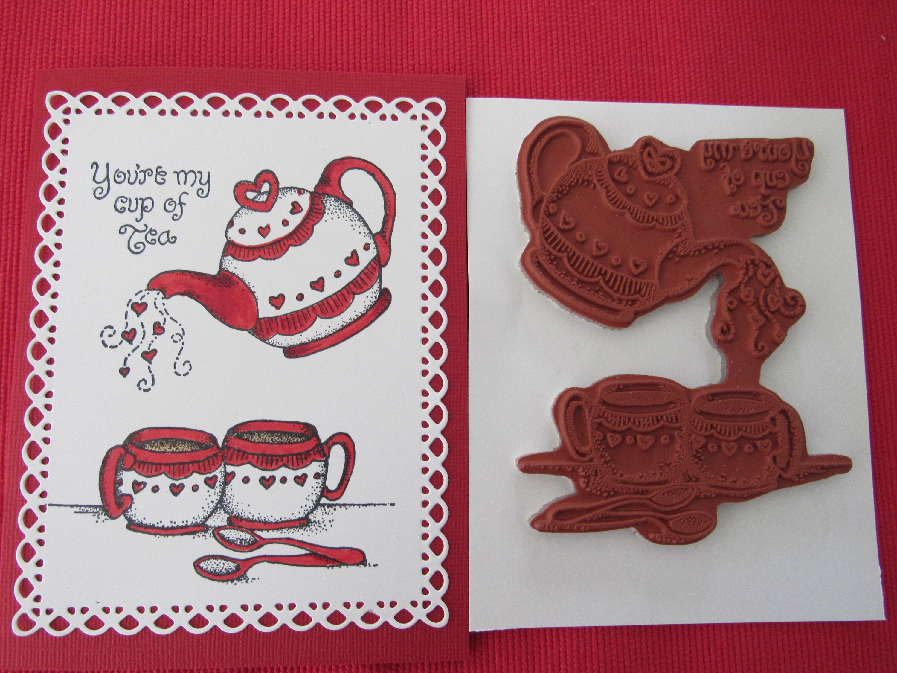 You're My Cup of Tea Rubber Stamp - Etsy