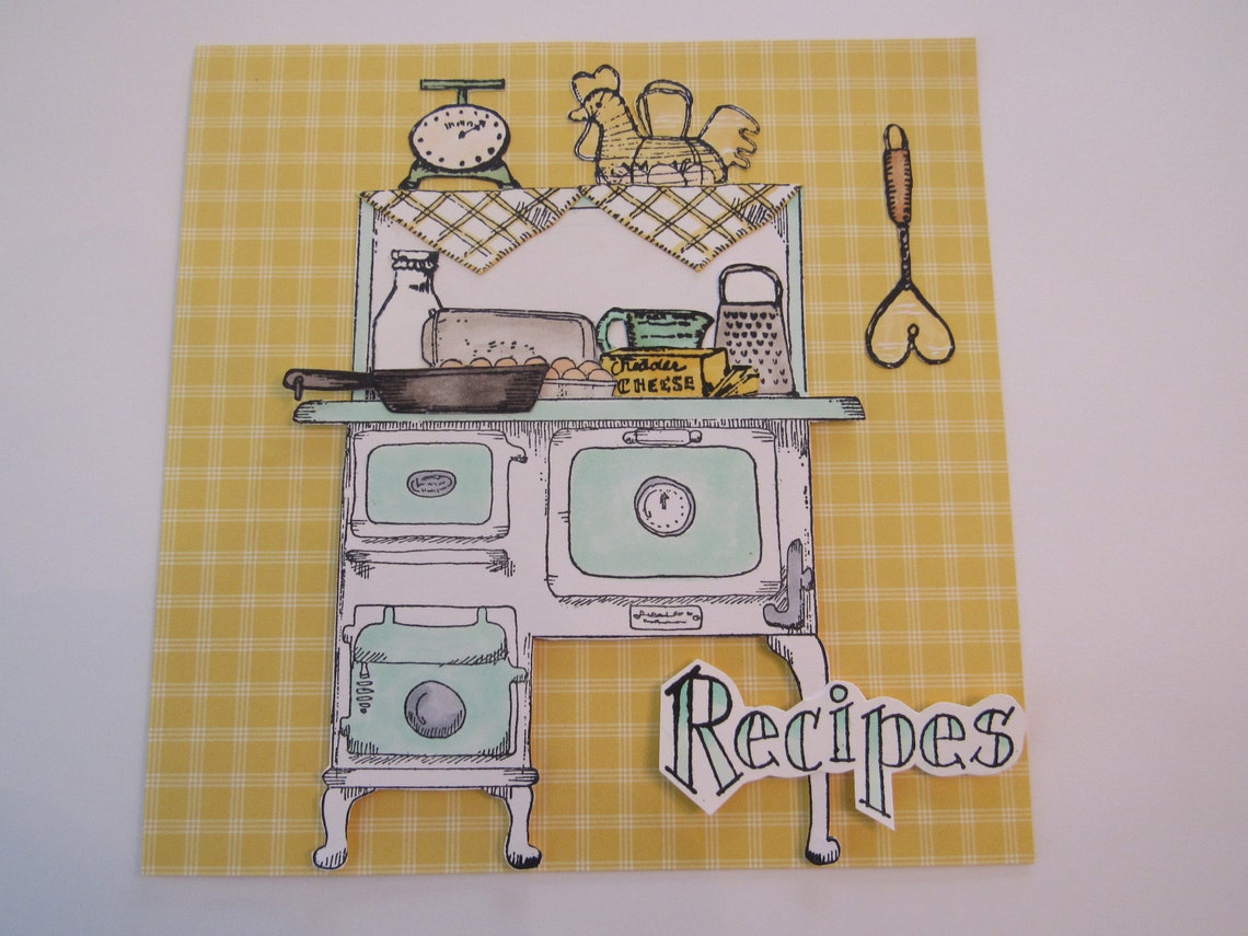Grandma's Cook Stove Rubber Stamp - Etsy