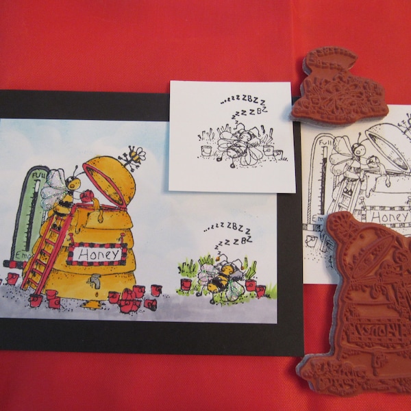 Bee Rubber Stamp - Etsy